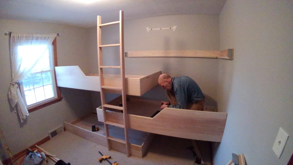Custom Quad Bunk Beds | Dircks Woodworking Service LLC